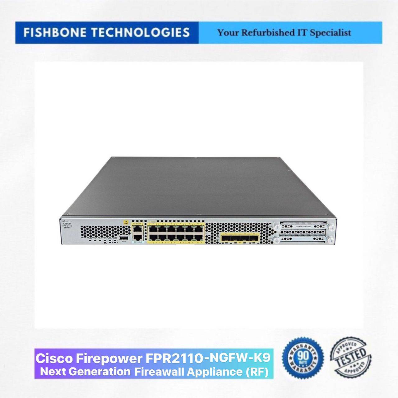 Refurbished Cisco FPR2110-NGFW-K9 Next Generation Firewall Appliance